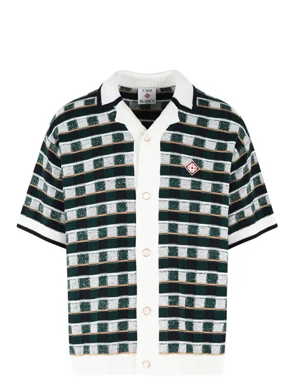 Casablanca Mosaic' Multicolor Cotton Shirt - White