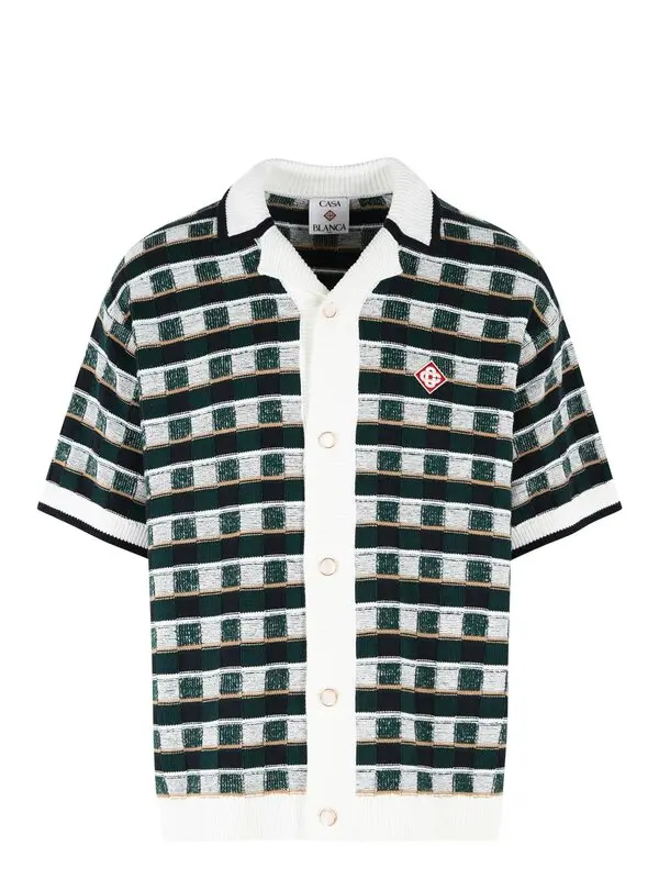 Casablanca Mosaic' Multicolor Cotton Shirt - White