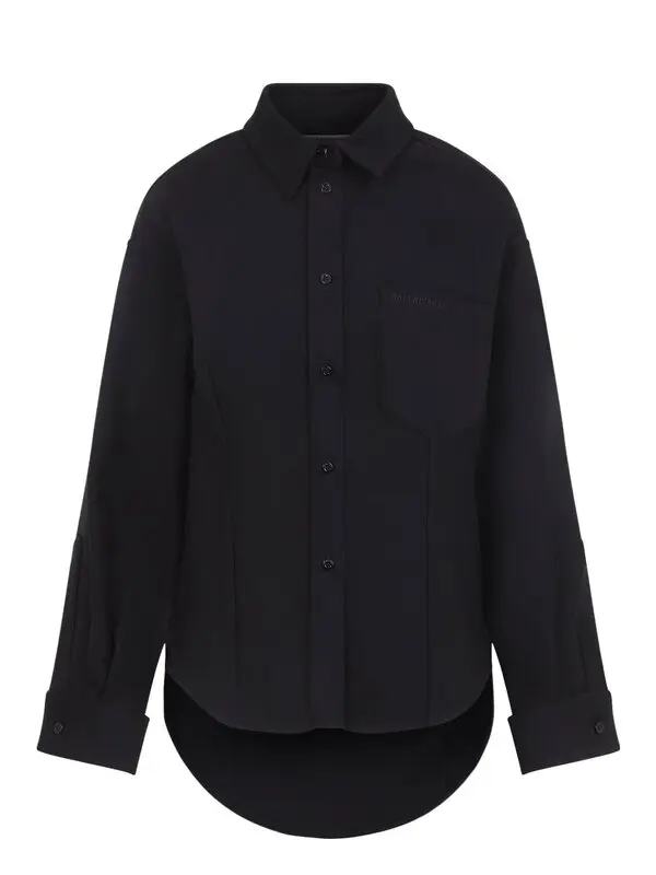 Balenciaga Classic Cotton Shirt - Black