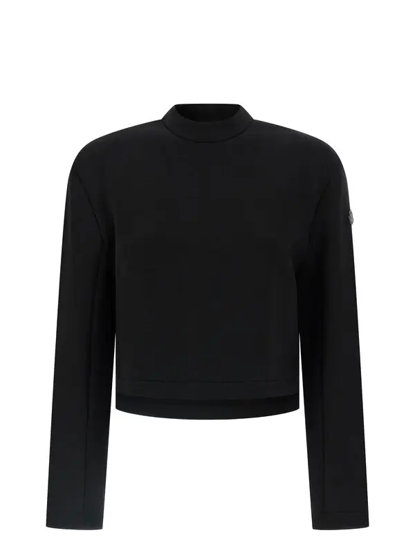 Moncler Cropped Sweatshirt - Black