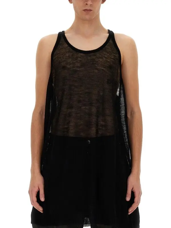 Rick Owens Knitted Tank Top - Black