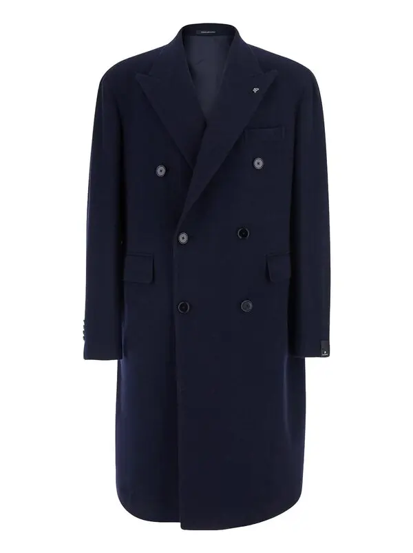 Tagliatore Wool Coat With Notched Lapel - Multicolor