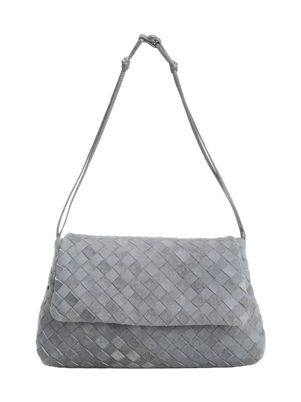 Bottega Veneta Suede Giorno Bag - Blue