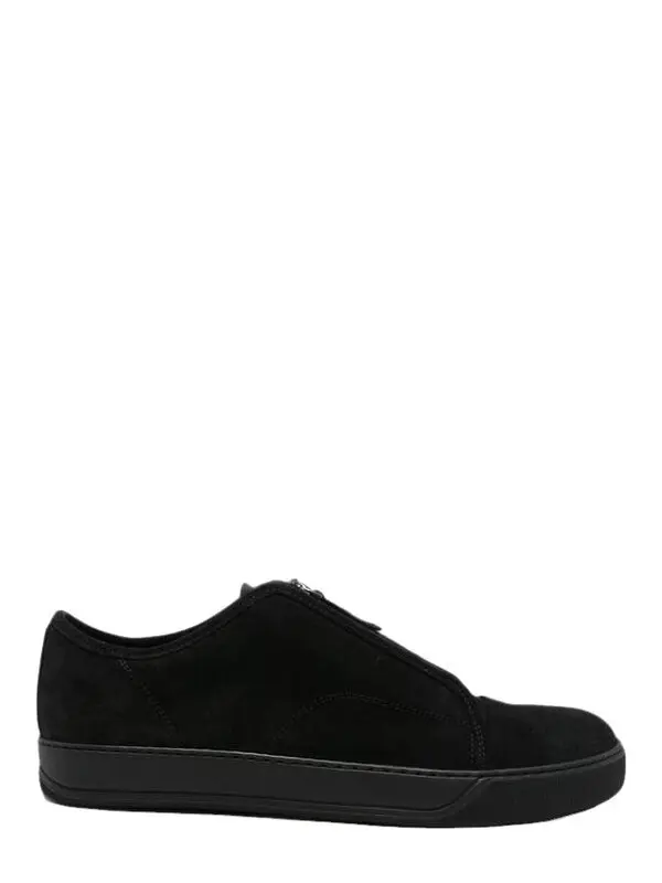 LANVIN Suede Front Zip-fastening Slip-on Trainers - Black