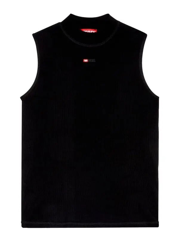 DIESEL® Stretch Viscose Mock Neck Tank Top - Multicolor