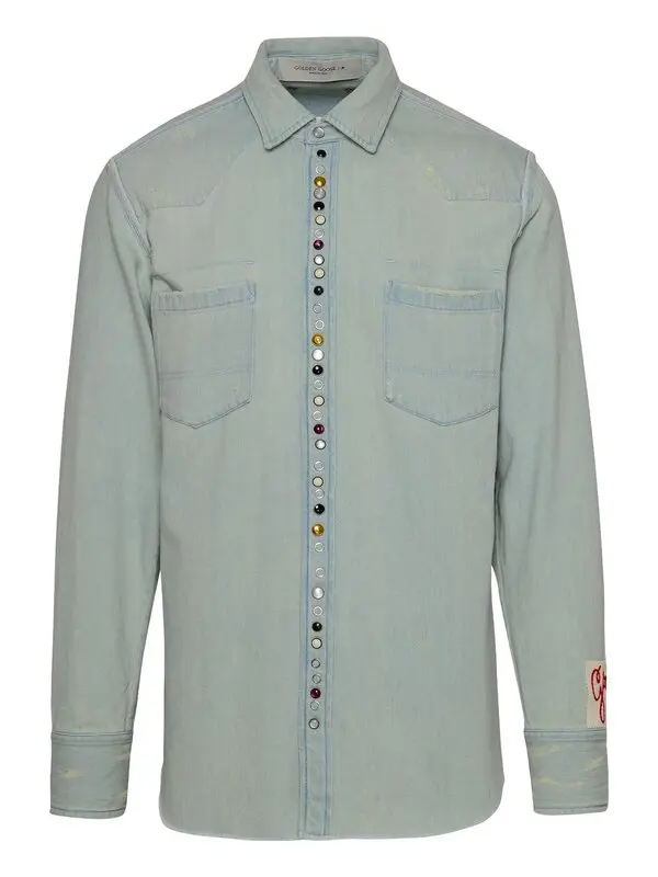GOLDEN GOOSE Light Denim Shirt - Blue