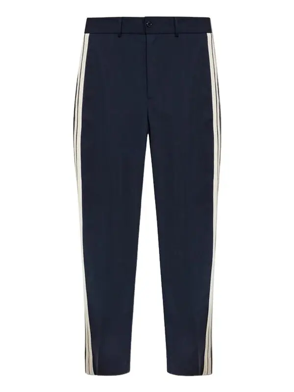 Moncler Trousers With Logo - Blue