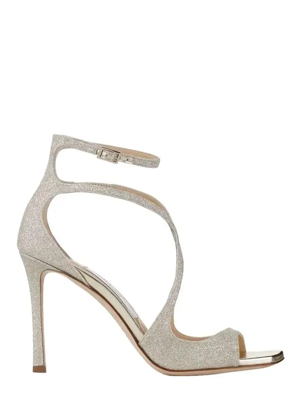 JIMMY CHOO Glitter High Heel Sandals - Silver