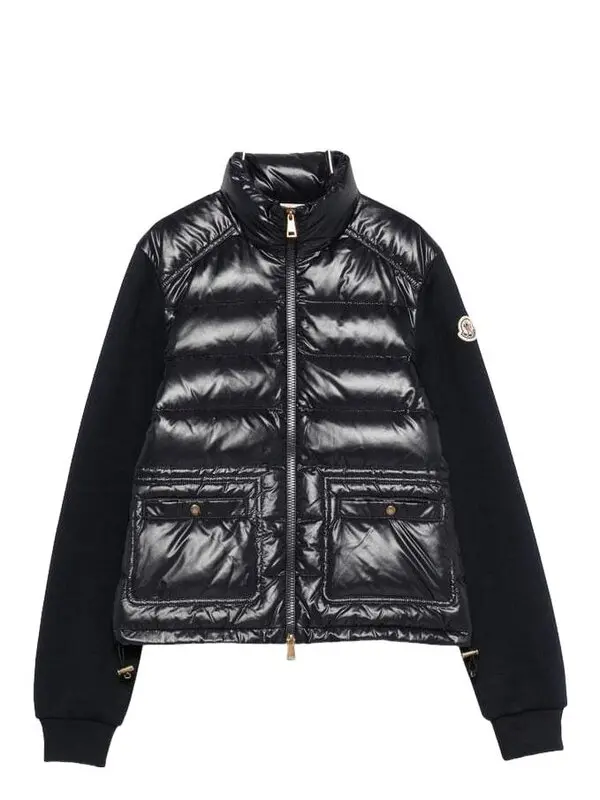 Moncler Zip-fastening Padded Knitwear Cardigan - Blue