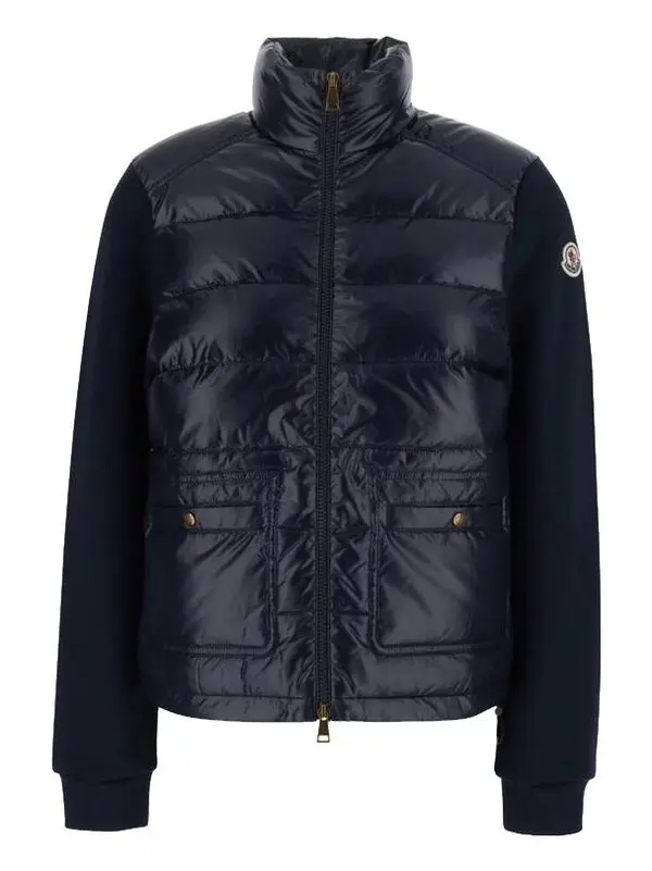 Moncler Zip-fastening Padded Knitwear Cardigan - Blue