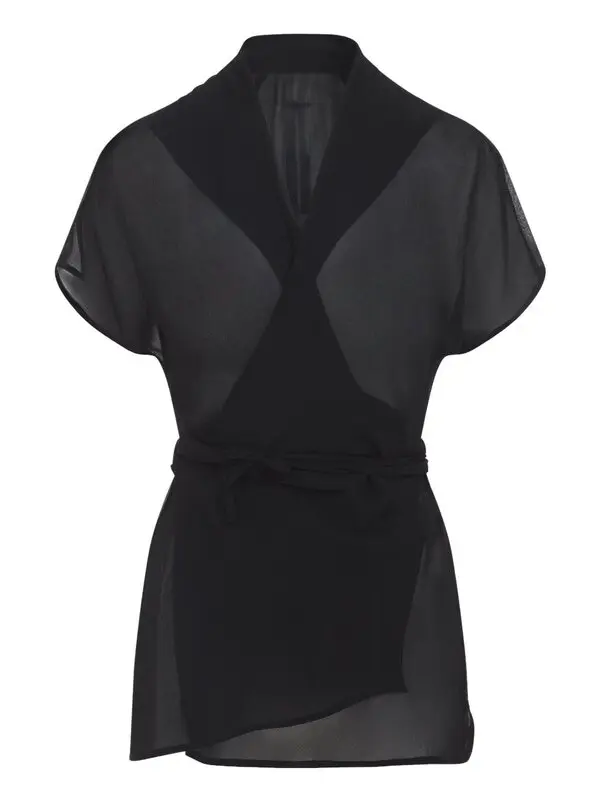 Rick Owens Wrap Ss Top - Black