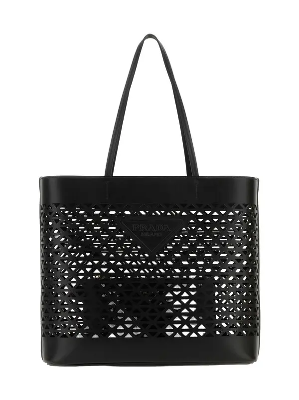 Prada Leather Shopping Bag - Black