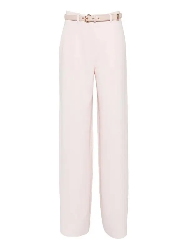 Max Mara Belted Straight Trousers - Pink