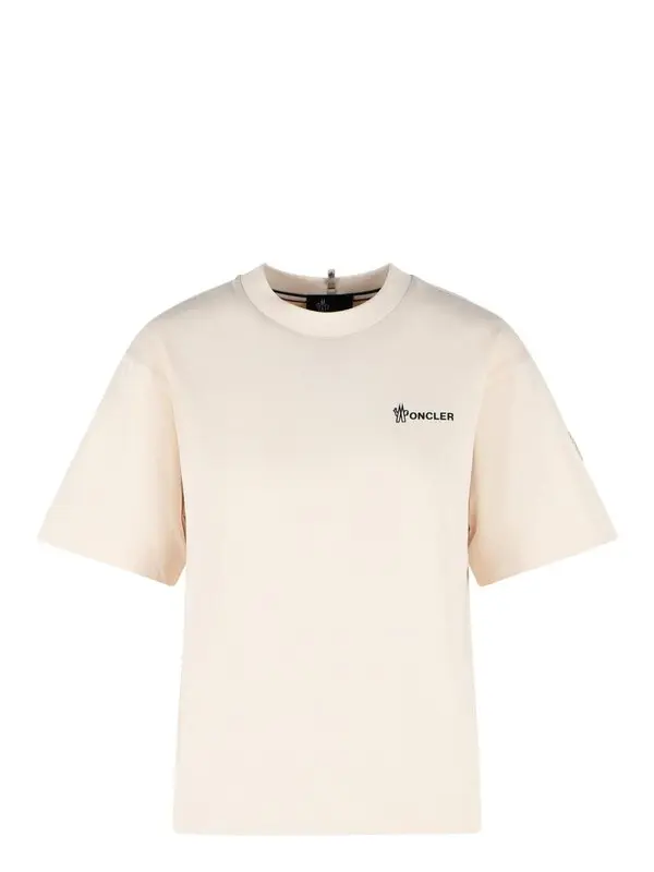 Moncler Cotton T-shirt - Cream