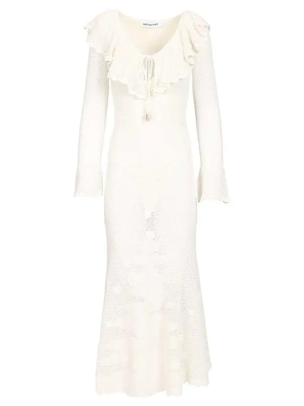 SELF-PORTRAIT Midi Dress - White