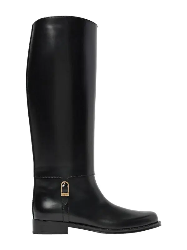 Saint Laurent Calf Skin Boots - Black