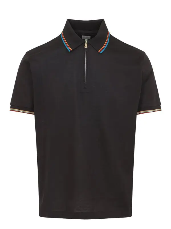 Paul Smith Str Detail Polo Shirt - Brown