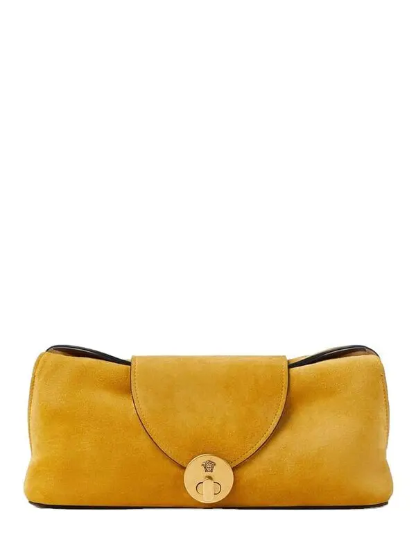 Versace Suede Clutch Bag - Yellow