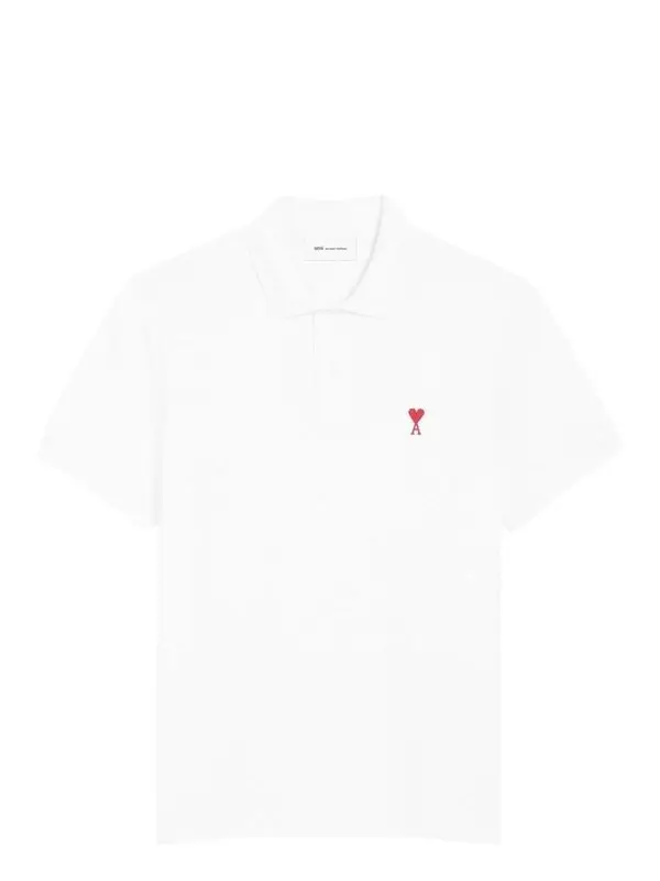 AMI Paris De Coeur Cotton Polo Shirt - Multicolor