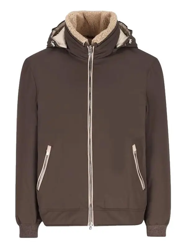 Brunello Cucinelli Padded & Down Jacket - Brown
