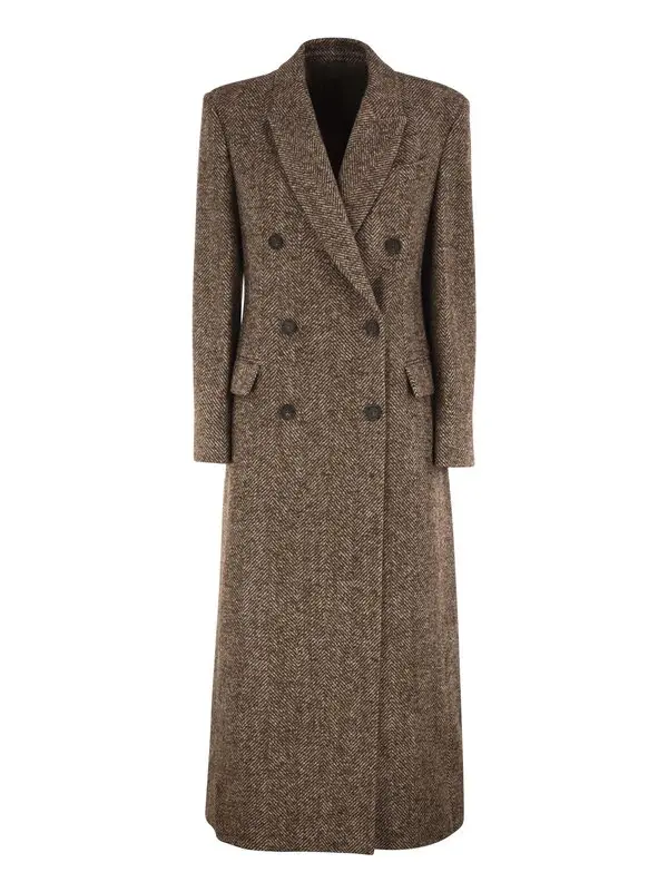 Brunello Cucinelli Double-breasted Wool And Alpaca Coat - Brown