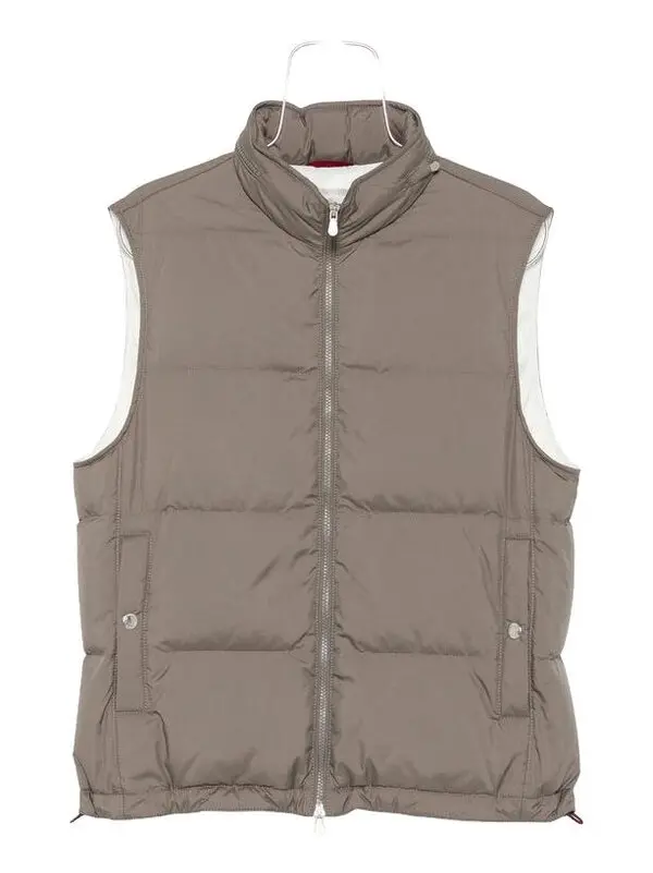 Brunello Cucinelli Techno Fabric Down Vest - Green