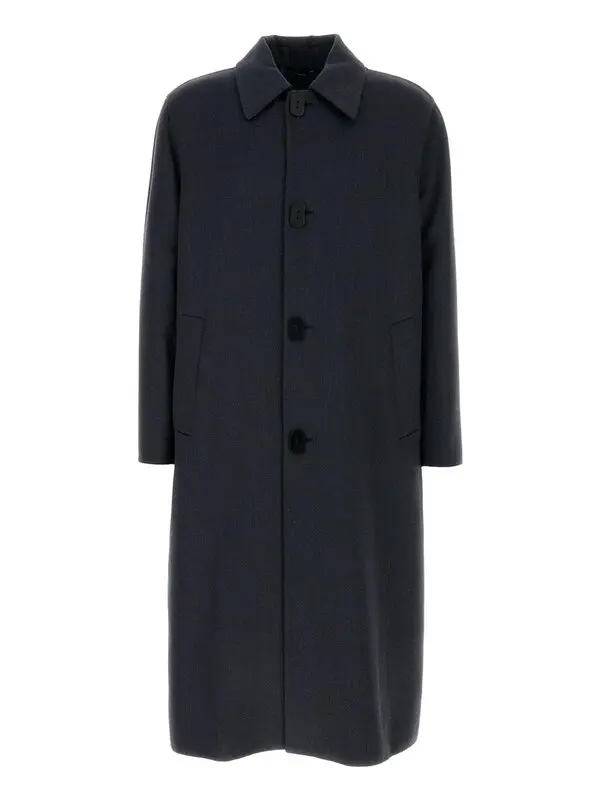 Fendi Ff Motif Long Overcoat - Multicolor