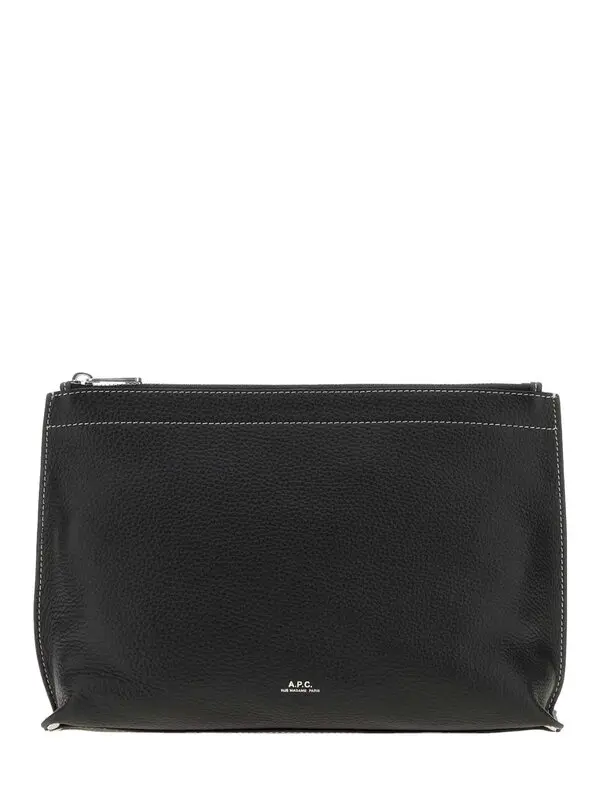 A.p.c. Leather Clou Pouch - Black