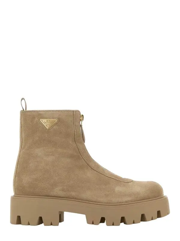 Prada Suede Boots - Cream