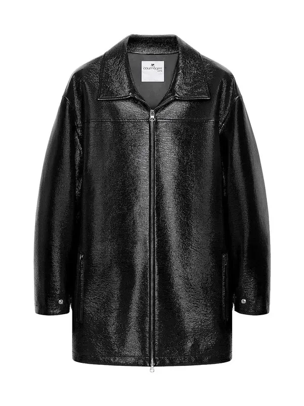COURREGES Vinyl Jacket - Black