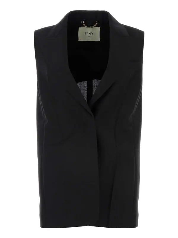 Fendi Mohair Blend Vest - Black