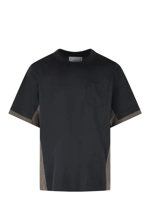 Sacai Navy Cotton T-shirt - Blue
