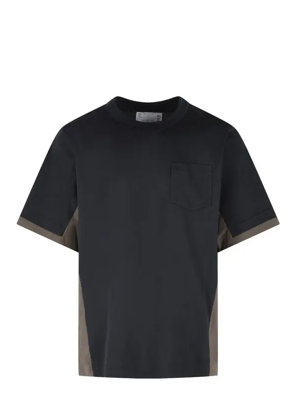 Sacai Navy Cotton T-shirt - Blue