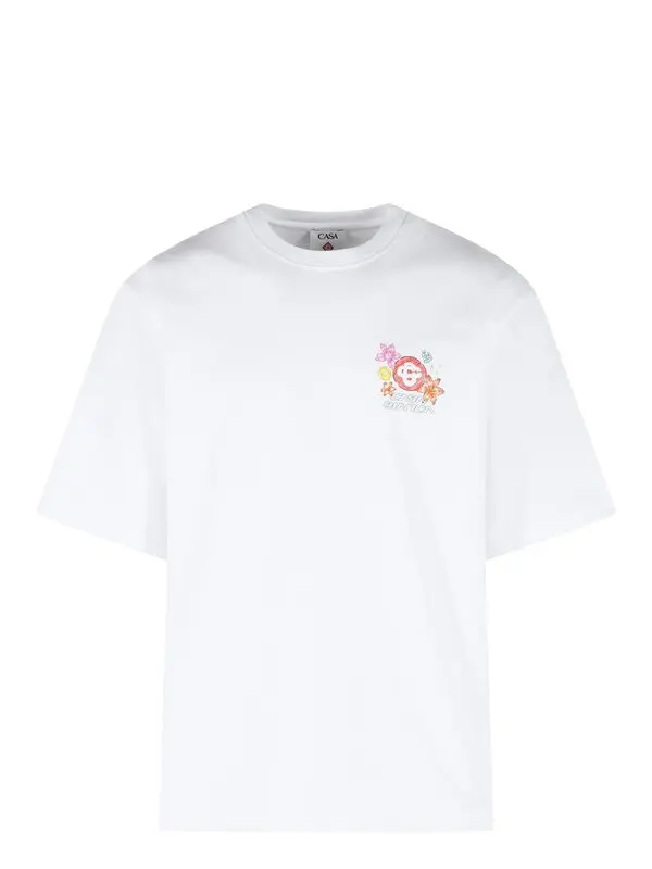 Casablanca Collage D'icones' Cotton T-shirt - White