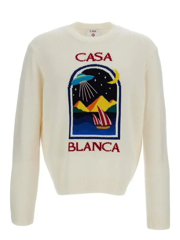 Casablanca Pyramid Abduction Crewneck Sweater - Multicolor