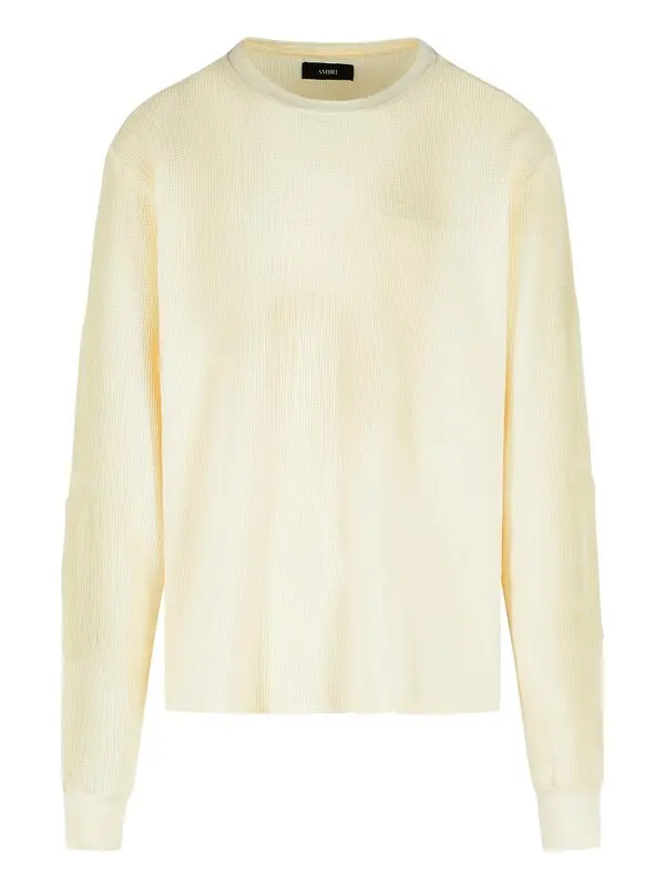 Amiri Ivory Cotton T-shirt - Cream