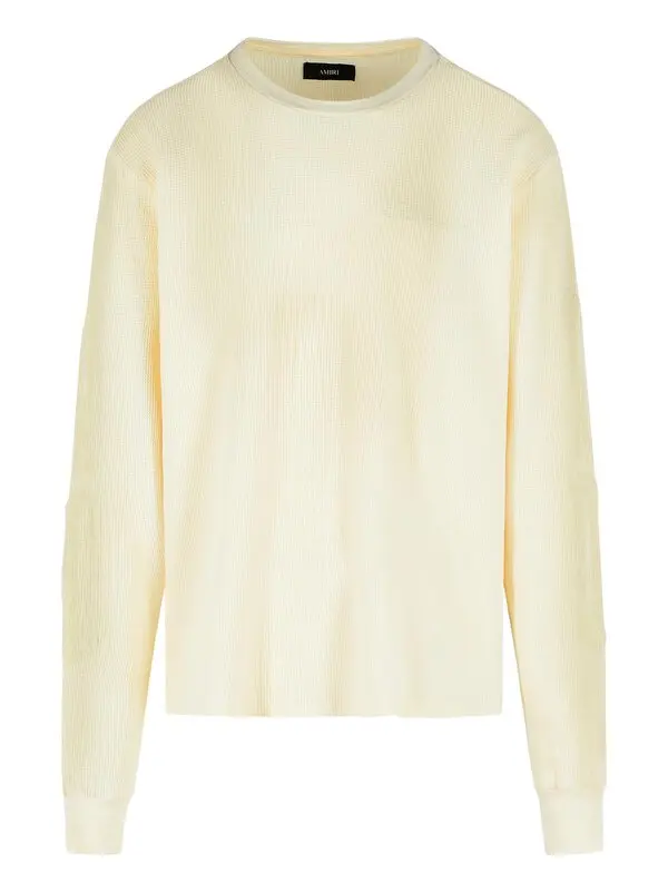 Amiri Ivory Cotton T-shirt - Cream