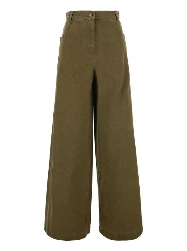 Max Mara Alaro Denim Wide Leg Jeans - Multicolor