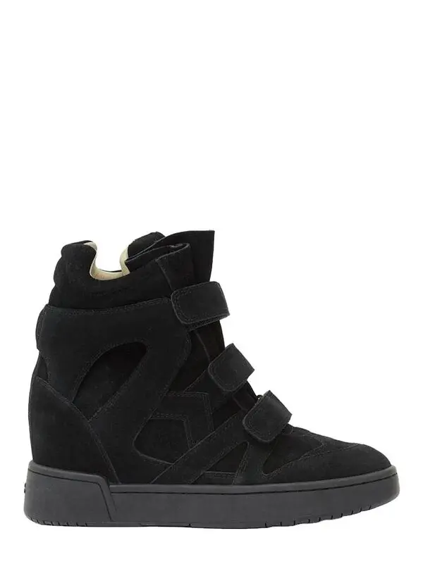 Isabel Marant Étoile Suede Wedge High-top Sneakers - Black