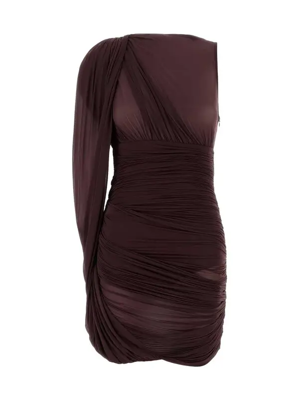 Magda Butrym Grape Stretch Tulle Dress - Purple