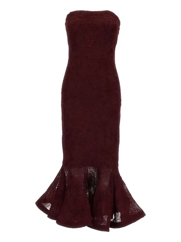 ROTATE BY BIRGER CHRISTENSEN Flower Mesh Flounce Dress - Multicolor