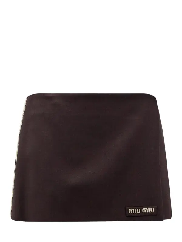 Miu Miu Mohair And Virgin Wool Mini Skirt - Multicolor