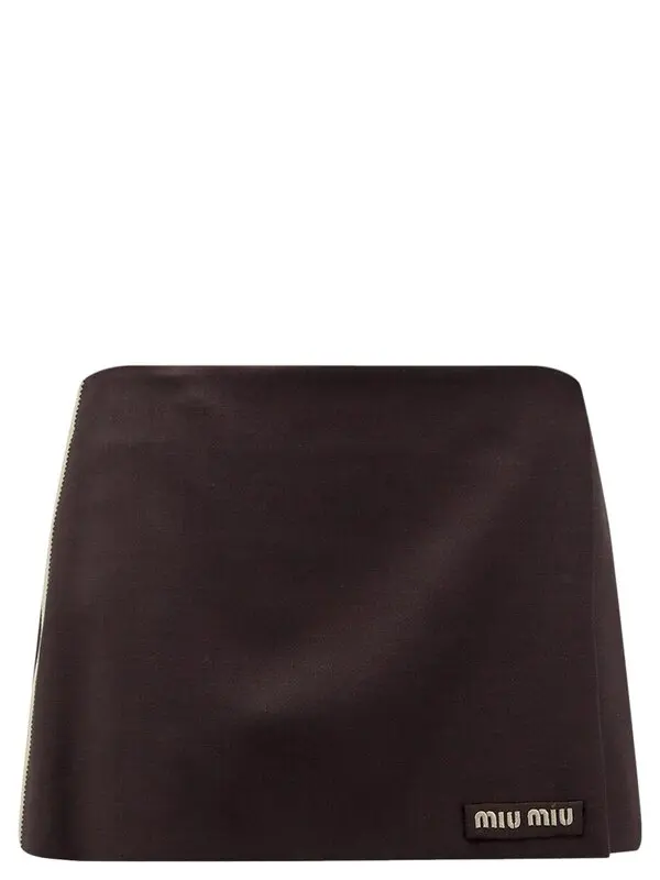 Miu Miu Mohair And Virgin Wool Mini Skirt - Multicolor