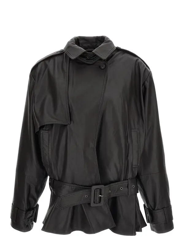 ROTATE BY BIRGER CHRISTENSEN Biker Leather Jacket - Multicolor