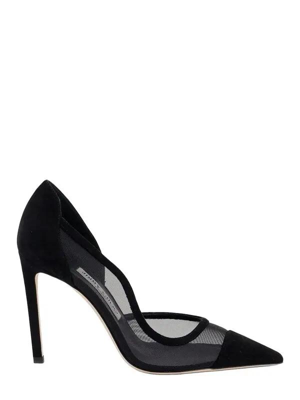 JIMMY CHOO Brigitte 100 Suede Pumps - Black