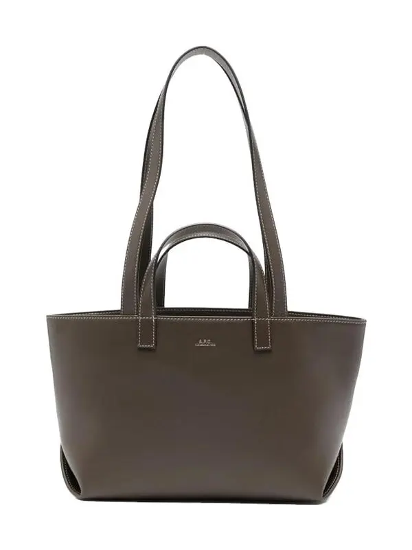 A.p.c. Leather Tote Bag - Brown