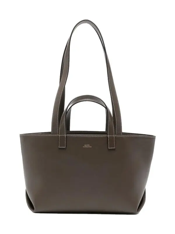 A.p.c. Leather Tote Bag - Brown