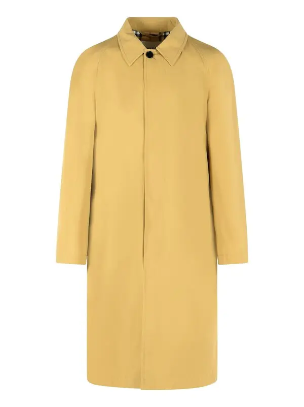 Burberry Hamper' Long Cotton Raincoat - Cream