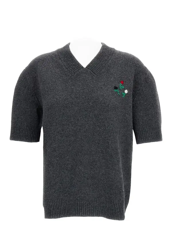 Marni V Neck Knit T-shirt - Multicolor