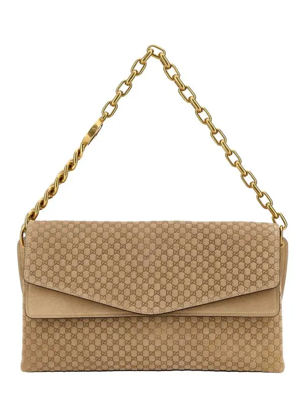 Gucci Suede Large Shoulder Bag - Brown